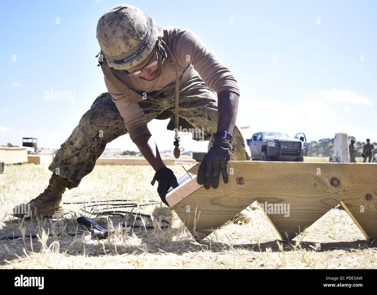 FORT HUNTER LIGGETT, Calif. (May 12, 2018) Builder Constructionman ...