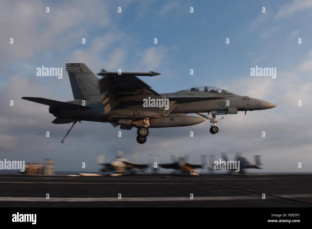 MEDITERRANEAN SEA (May 13, 2018) An F/A-18F Super Hornet, assigned to ...