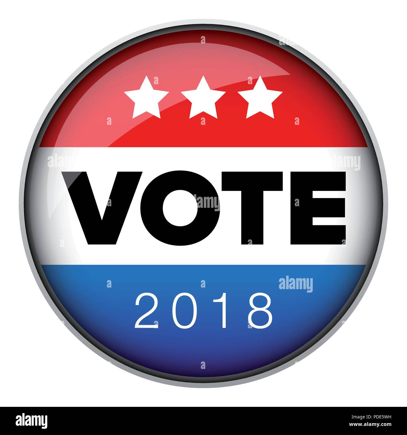 Vote badge button usa Stock Vector Image & Art - Alamy