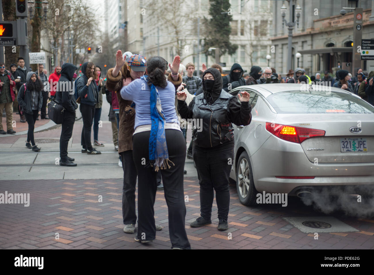 Trump inauguration protest oregon hi-res stock photography and images ...