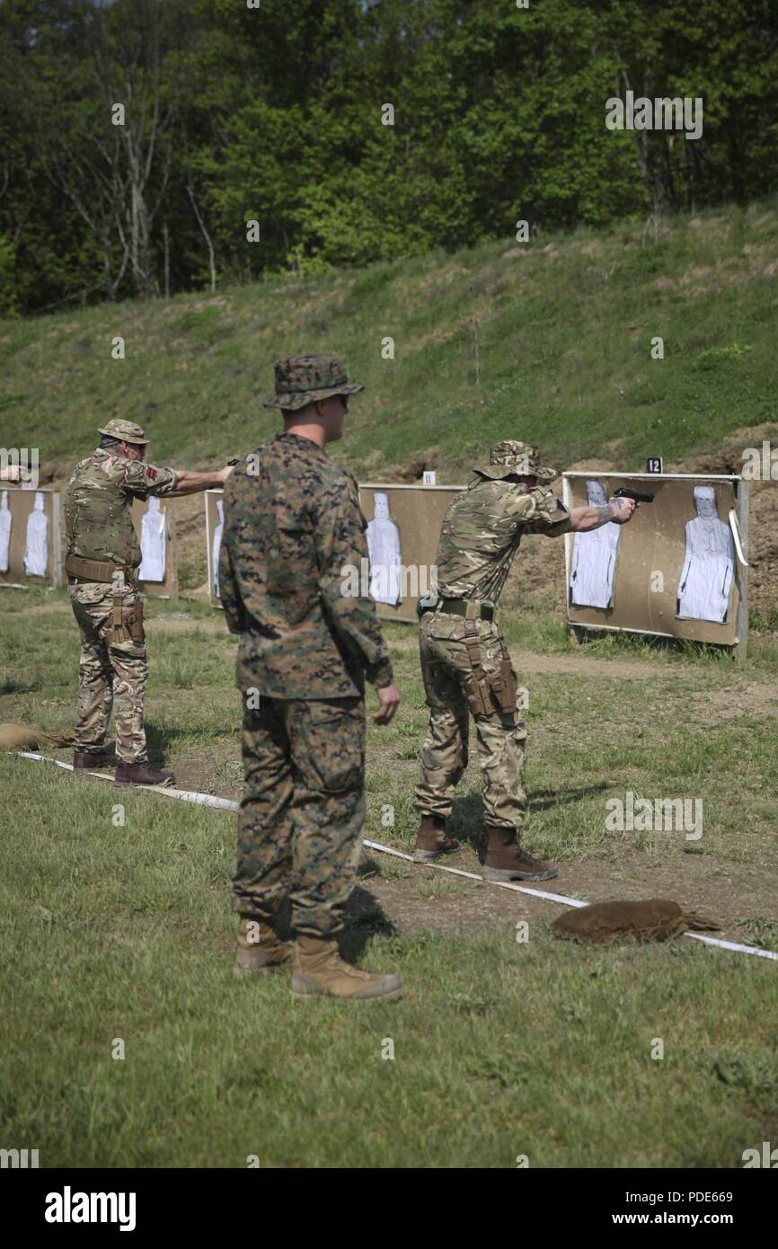 U.S. Marine Cpl. Thomas J. Smarch Jr., range coach with Engineer ...