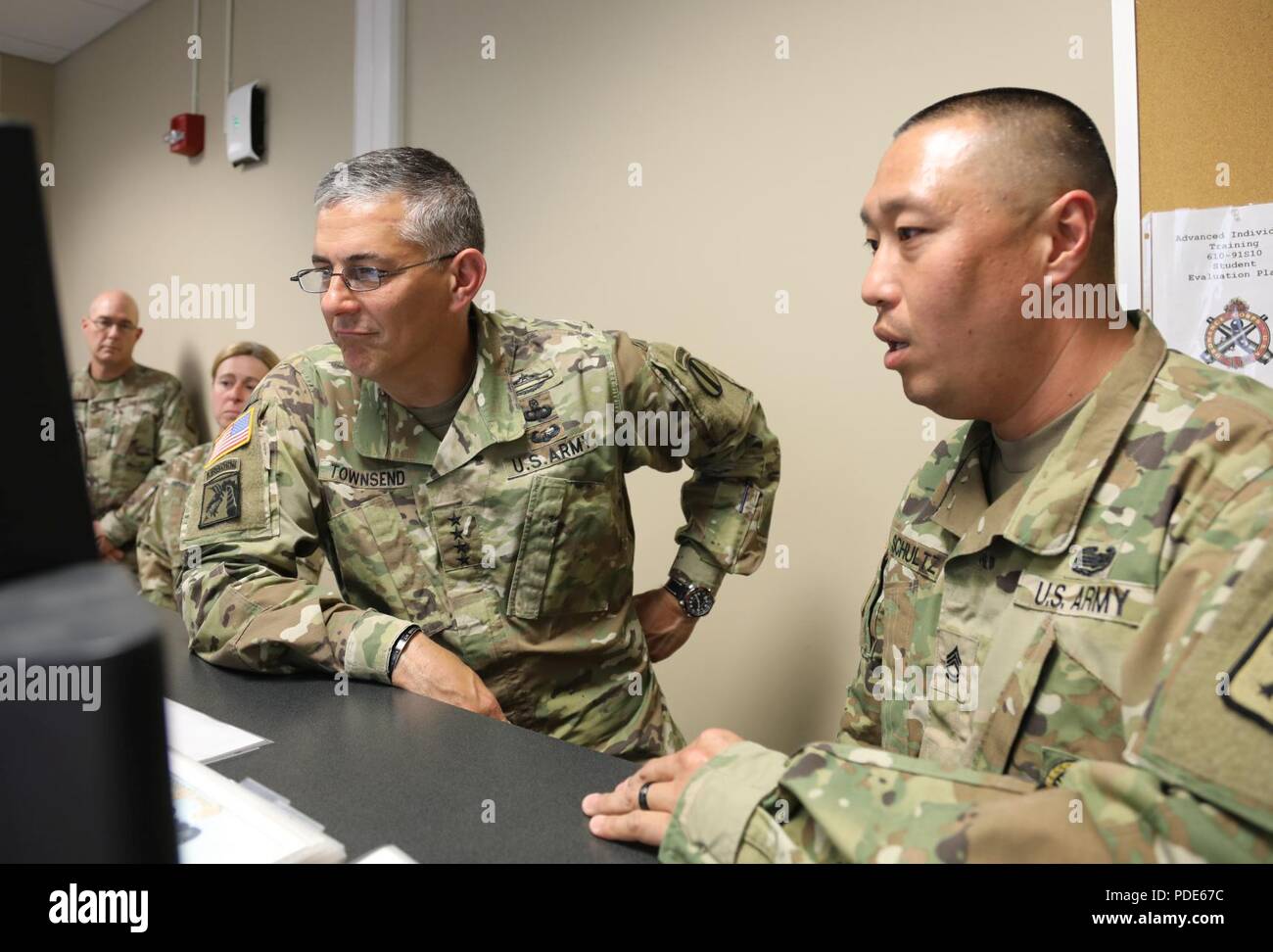Sgt. 1st Class Brannon Schultz, a Stryker maintainer instructor, U.S. Army Ordnance School ...