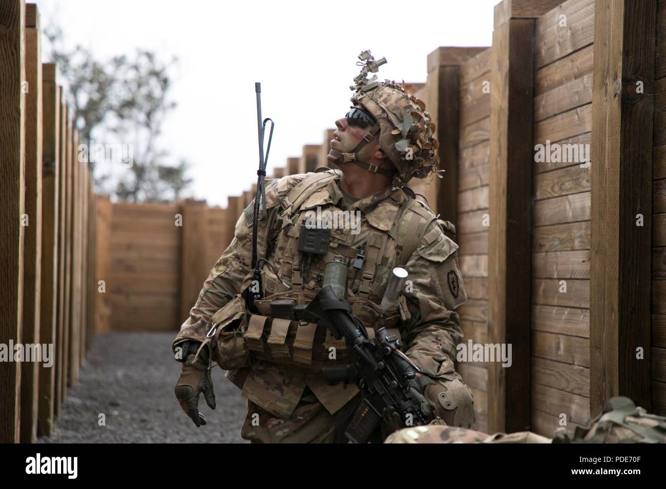 U.S. Army Trooper assigned to 2nd Squadron, 14th Calvary Regiment, 2nd ...