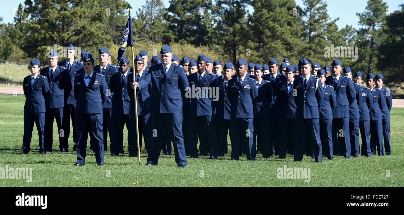 Cadet candidates stand in formation during the Preparatory School ...