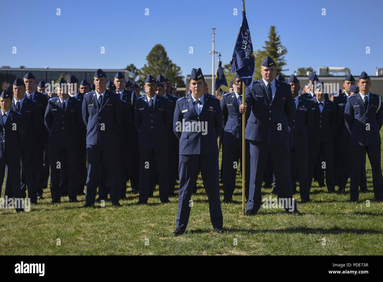 U.S. Air Force Academy Preparatory School cadet candidates stand at ...