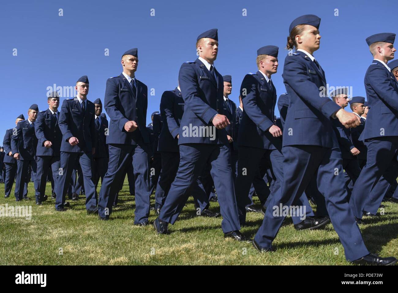 U.S. Air Force Academy Preparatory School cadet candidates march onto ...