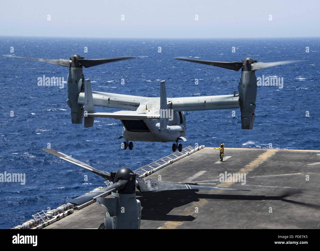 5TH FLEET AREA OF OPERATIONS (May 16, 2018) An MV-22B Osprey, attached ...