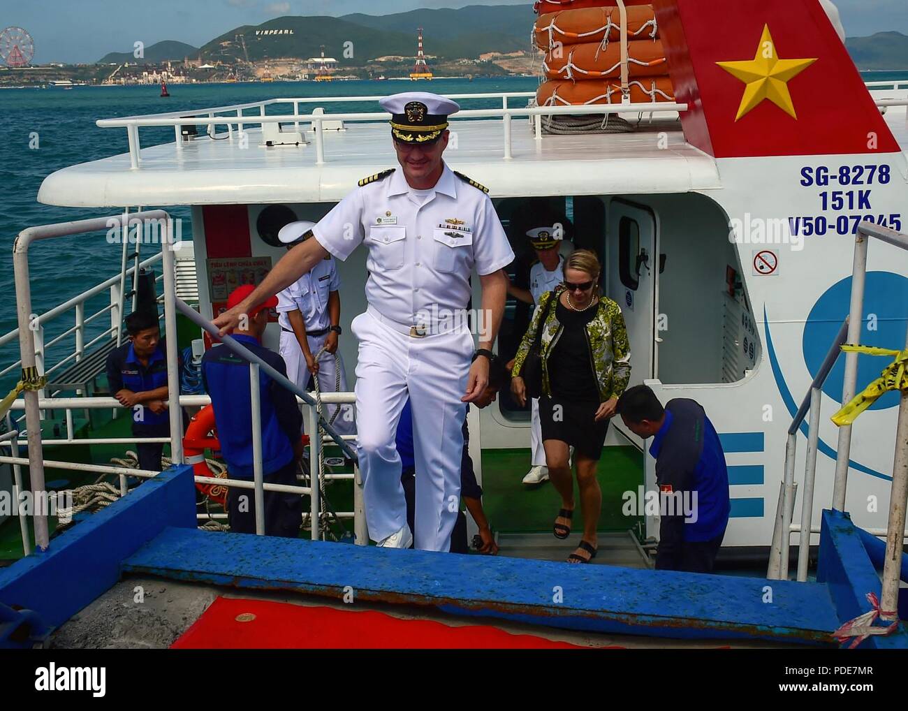NHA TRANG, Vietnam (May 17, 2018) Capt. David Bretz, mission commander ...