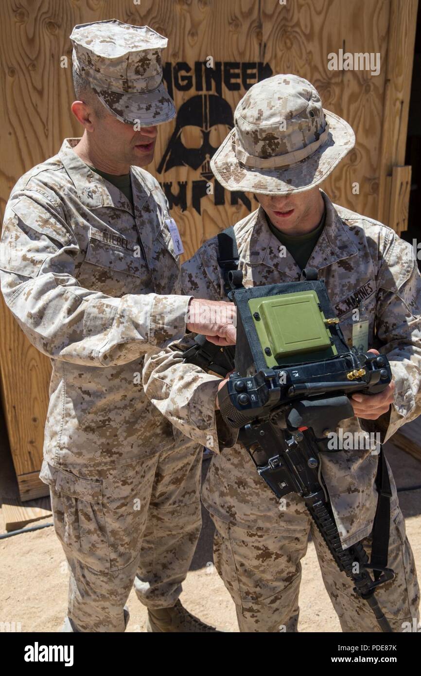 U.S. Marine Corps 2nd Lt. Michael Francica, right, with Combat ...