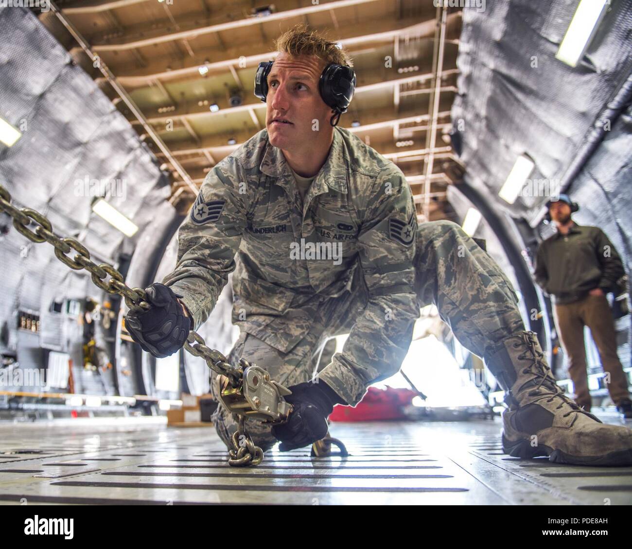 U.S. Air Force Staff Sgt. Taylor Wunderlich, 60th Aerial Port Squadron ...