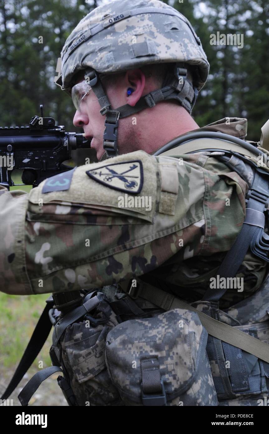 1st Lt. James Holland, representing the 42nd Military Police Brigade in ...