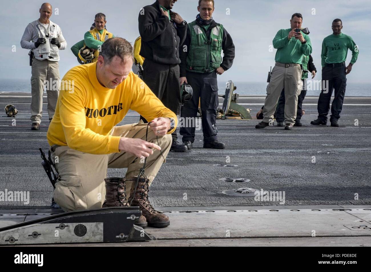 ATLANTIC OCEAN (May 17, 2018) Lt. Joshua Pritt, from Newcastle ...