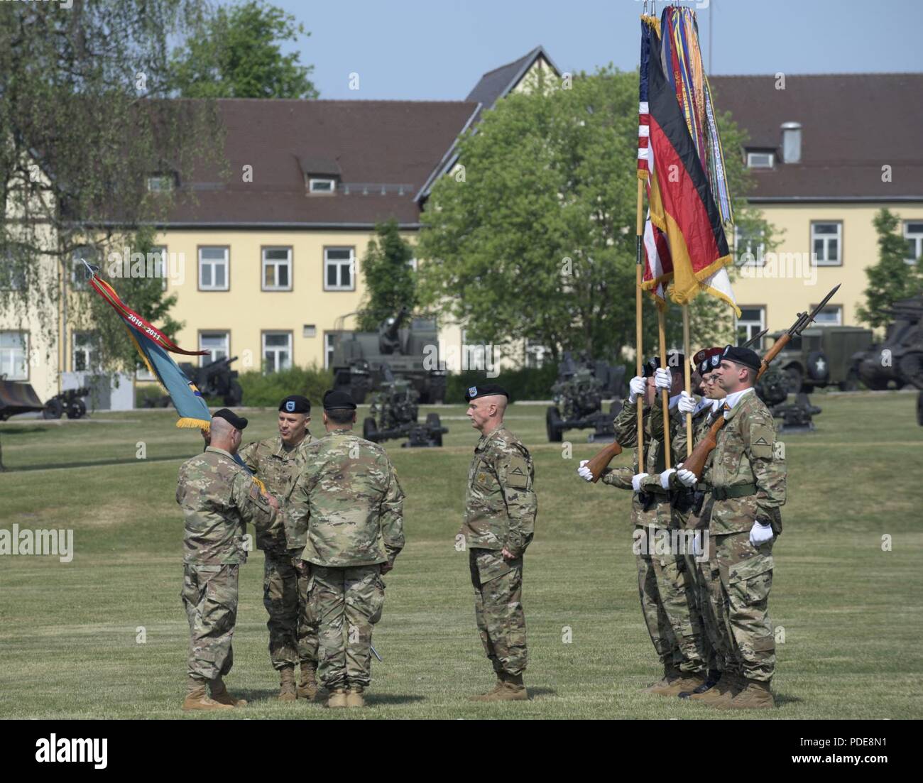 Brig. Gen. Christopher C. LaNeve receives the colors from Lt. Gen ...