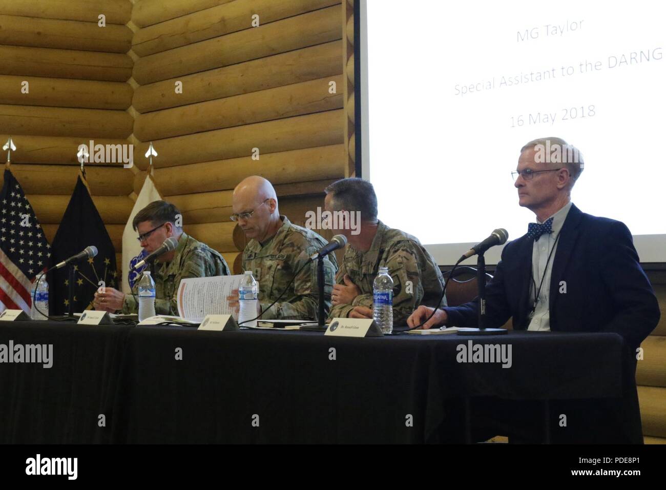 Senior military leaders speak on a panel about the National Guard's ...