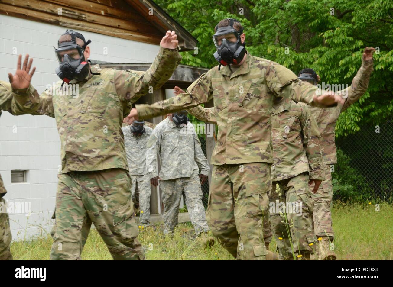 Soldiers assigned to Headquarters Battalion, 29th Infantry Division ...