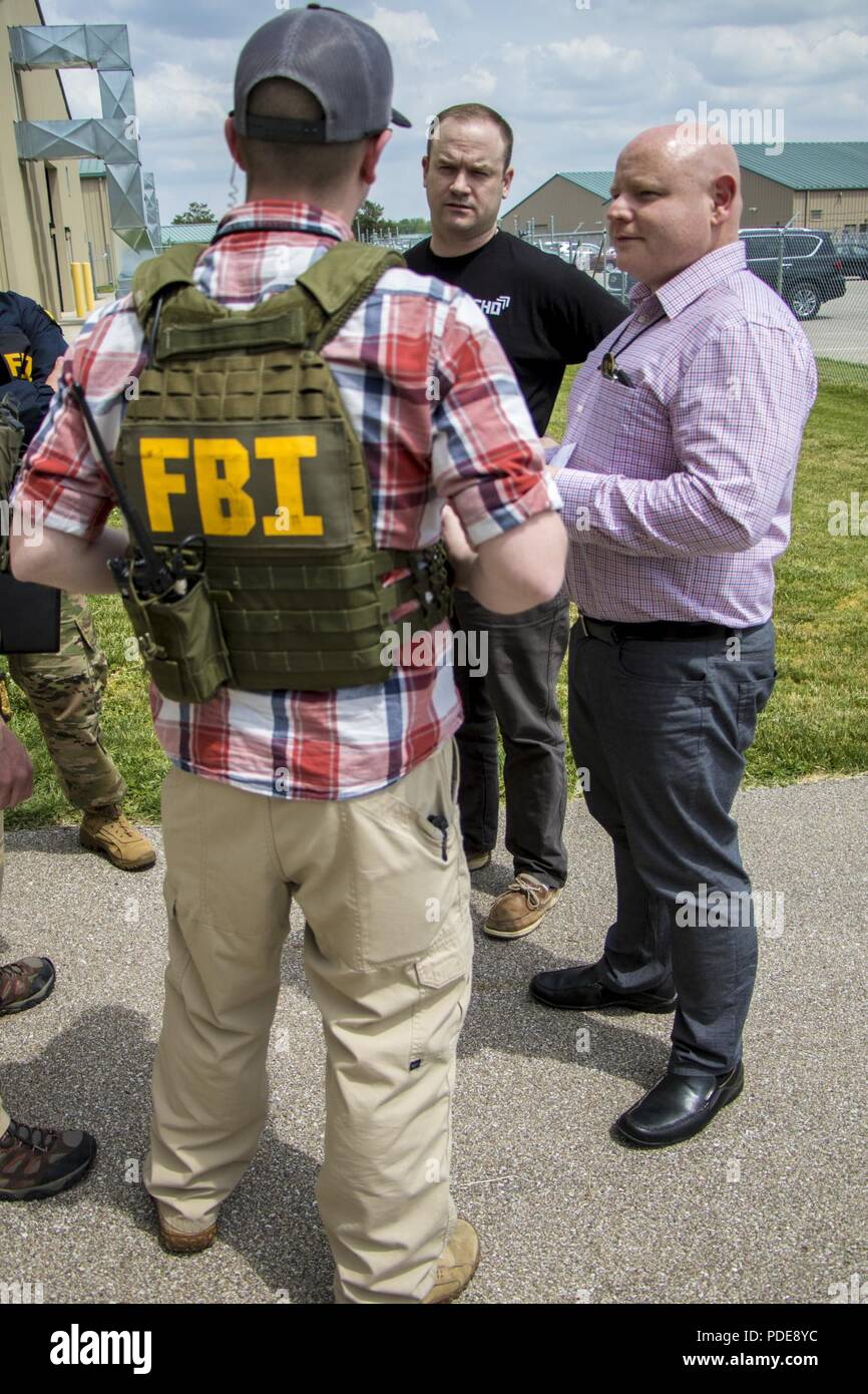 FBI Officers discuss consequences of a cyber attacks during a simulated ...