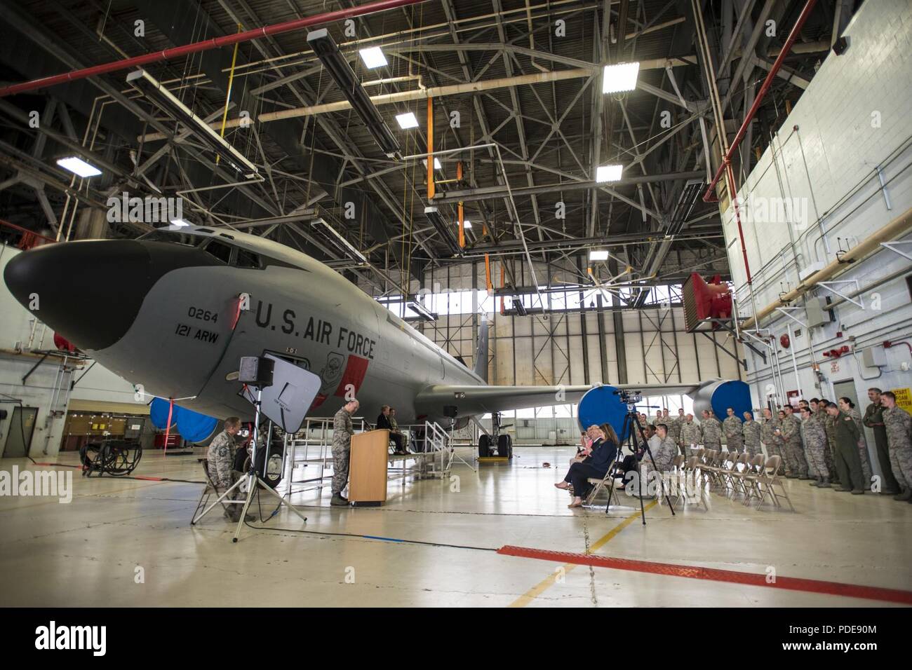 The 121st Air Refueling Wing holds a ceremony to dedicate one of their ...