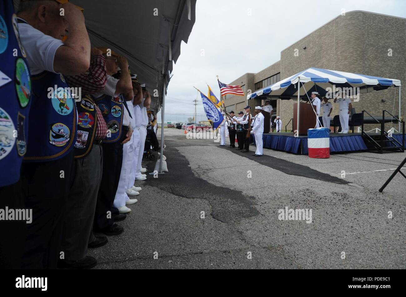An honor guard presents colors at the annual Submarine Veterans ...