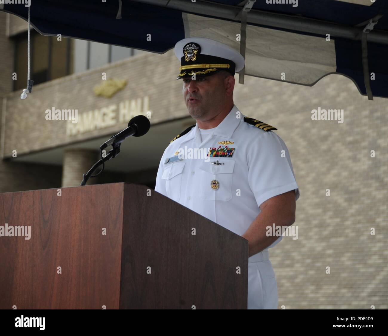 Cmdr. Leightom Pitre, commanding officer Submarine Learning Facility ...