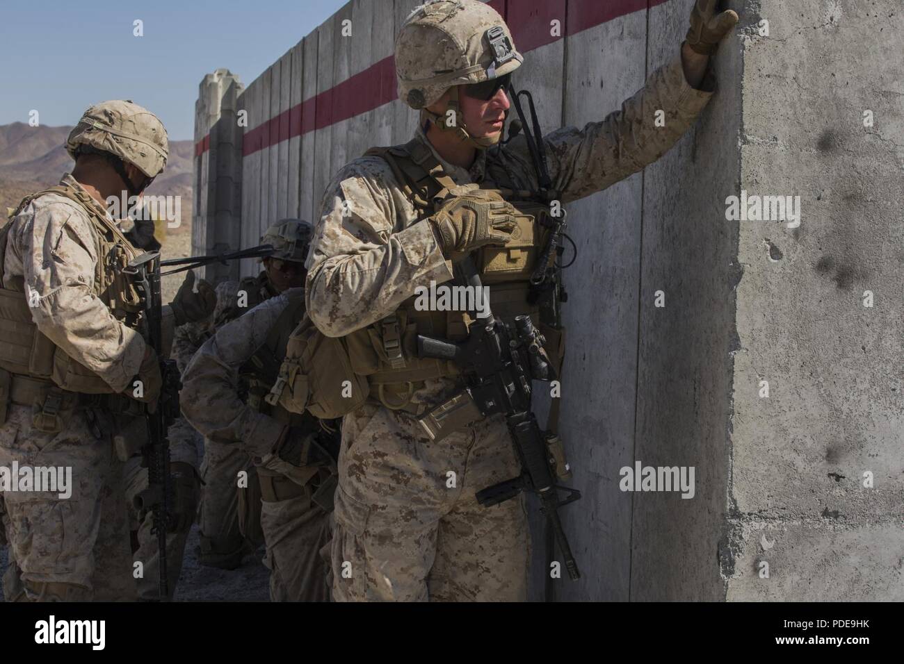 U.S. Marine Corps 1st Lt. Thomas Hall, platoon commander for 1st ...