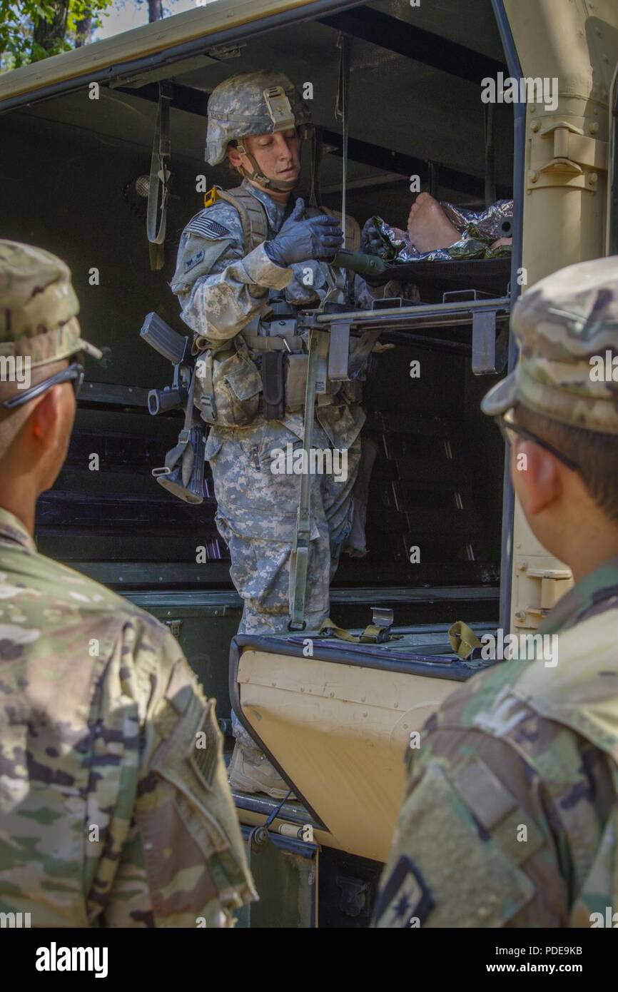 U.S. Army Capt. Kelsea Schultz, an air medical evacuation officer for ...