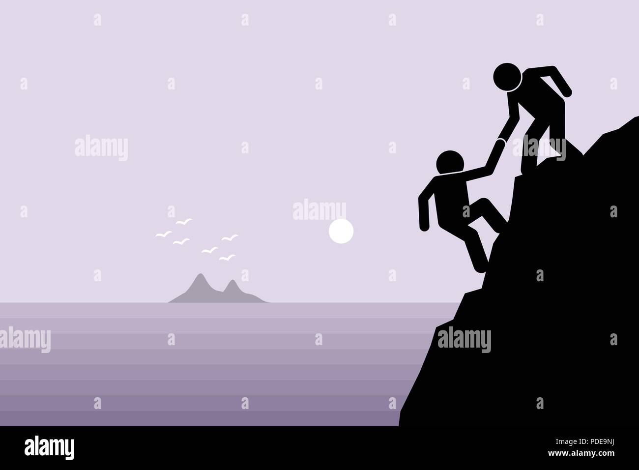 Artwork depict friendship support, teamwork, partnership, faith, and ...