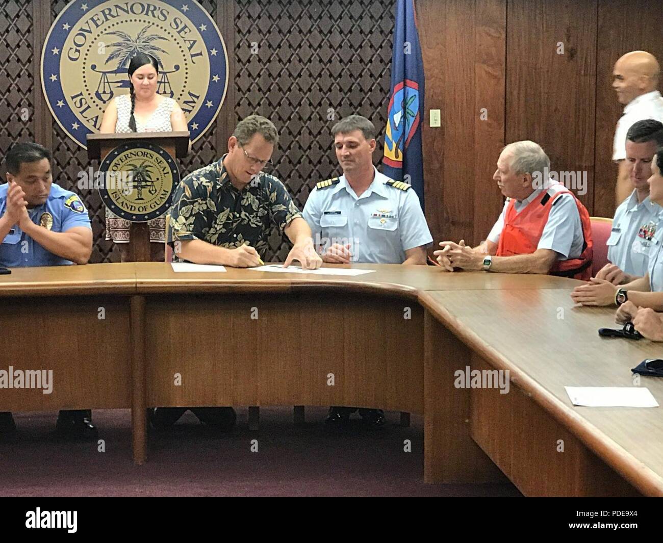 Lt. Governor Tenorio, Guam, signed a proclamation to mark the start of ...