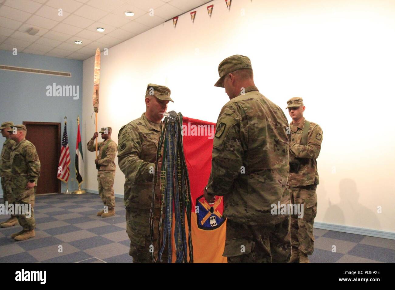 Col. Adam Robinson and Command Sgt. Maj. Ryan Josie of the 65th Field ...