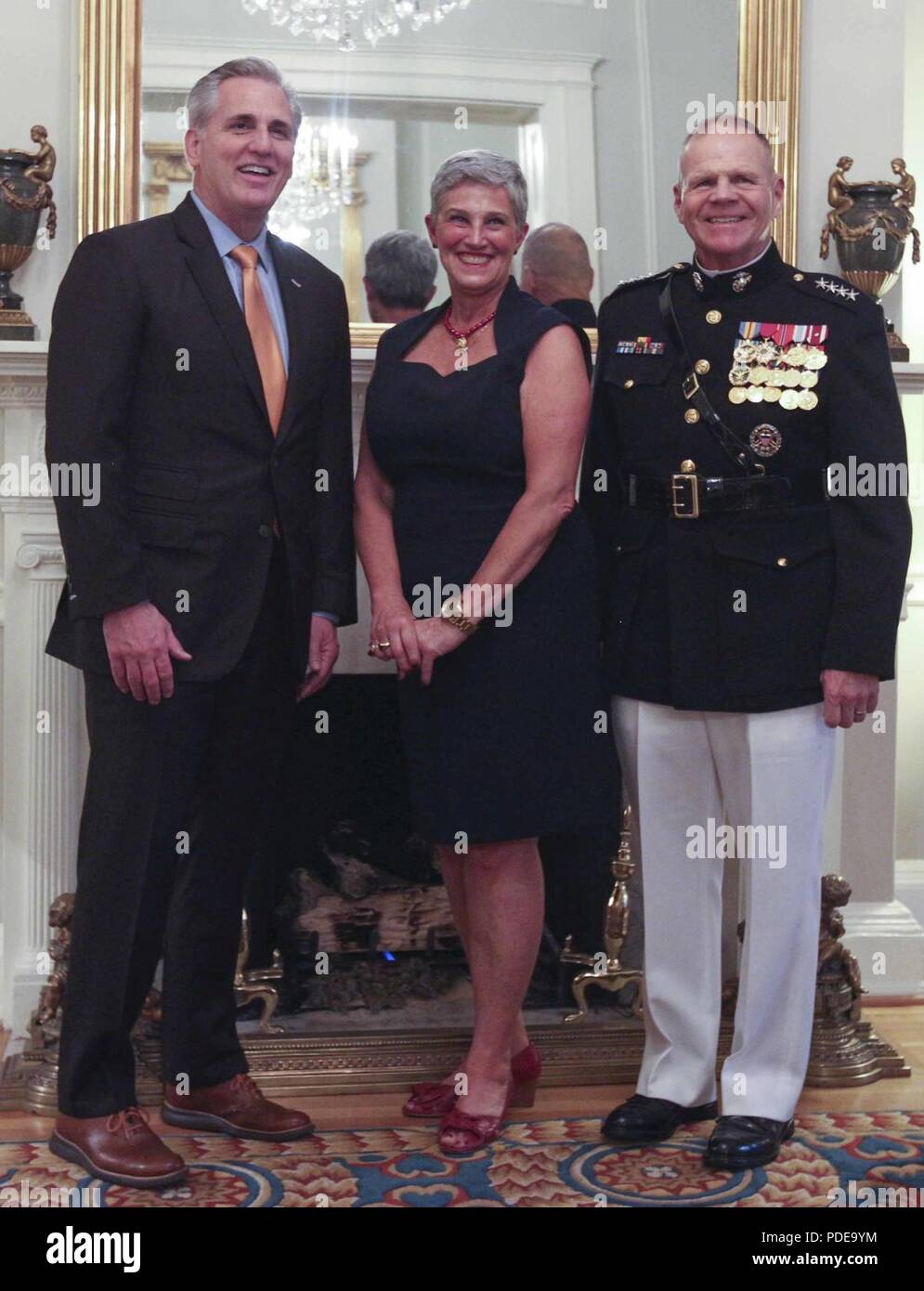 From right, Congressman Kevin McCarthy, D’Arcy Neller, and Commandant ...