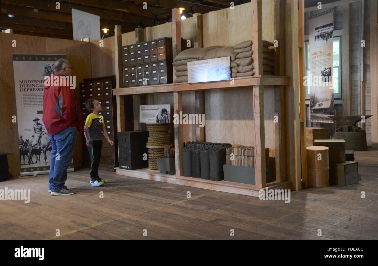 Visitors and military Veterans spend time interacting in the restored ...