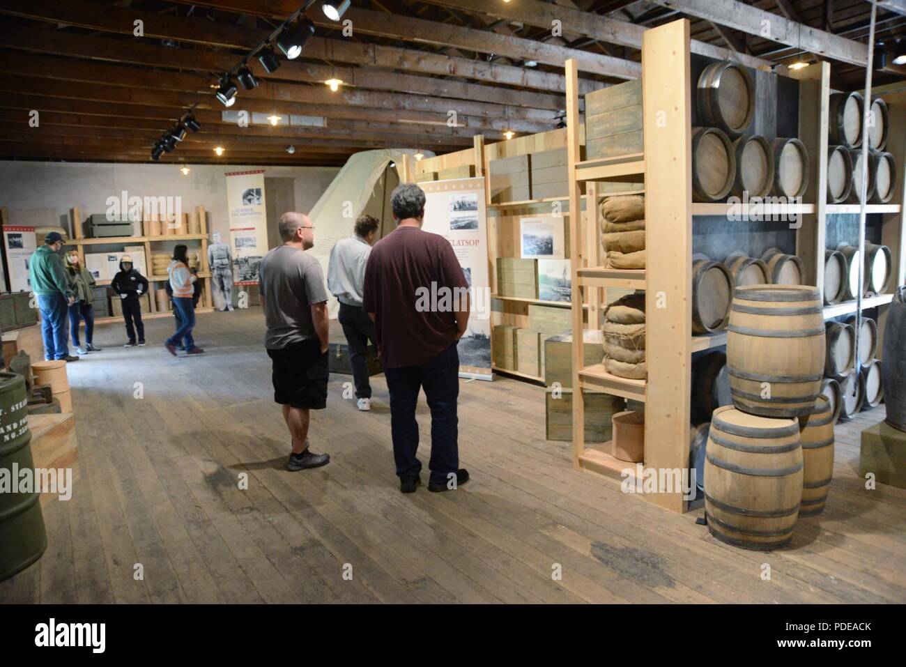 Visitors and military Veterans spend time interacting in the restored ...