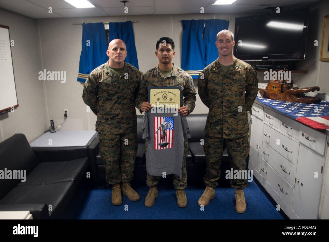 MEDITERRANEAN SEA (May 20, 2018) Marine Corps Sgt. Romeo Sarimento ...