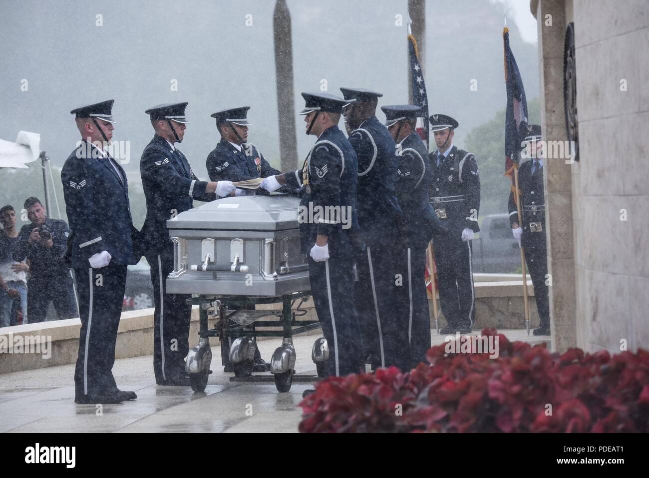Airmen from the U.S. Air Force Honor Guard perform full military ...