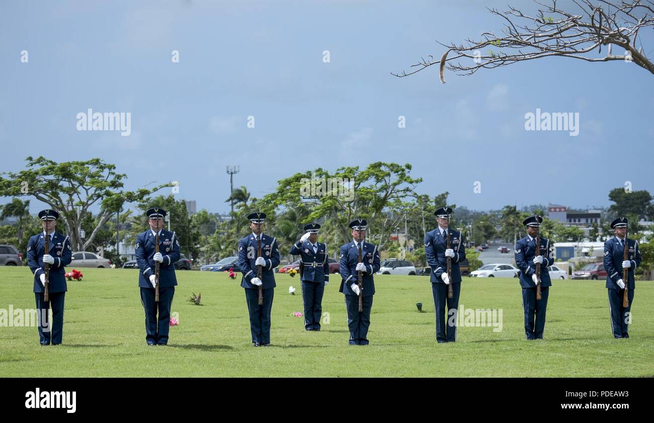 U.S. Air Force riflemen render a Three Volley Salute, also known as a ...