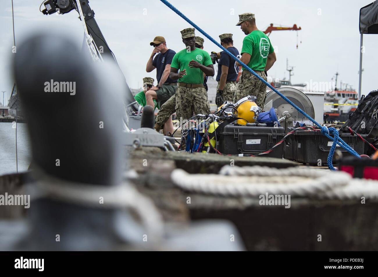 VIRGINIA BEACH, Va. (May 18, 2018) Sailors assigned to Underwater ...