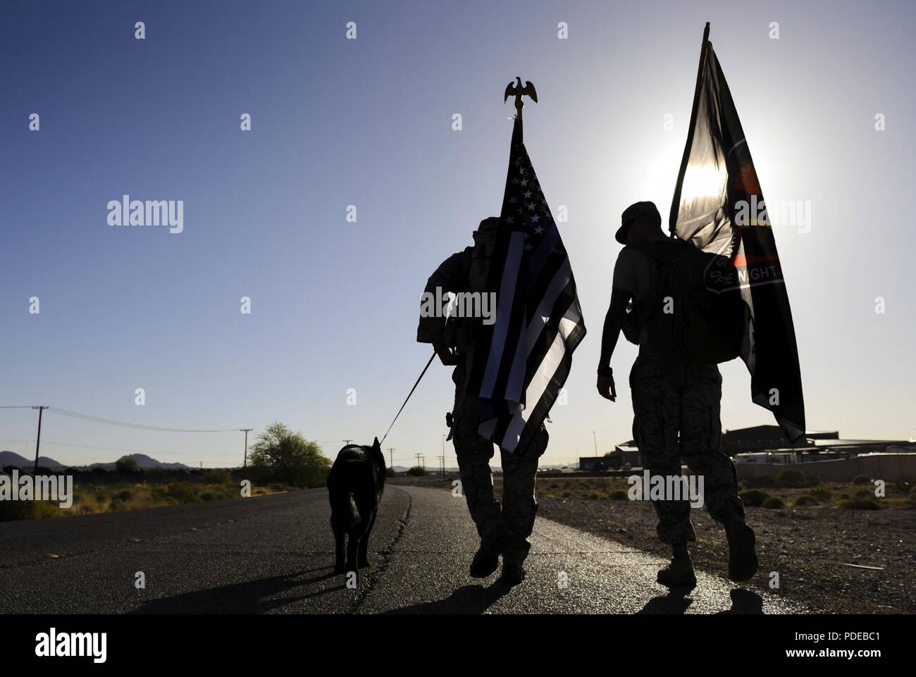 99th Security Forces Squadron K9 Unit members participate in a ruck ...