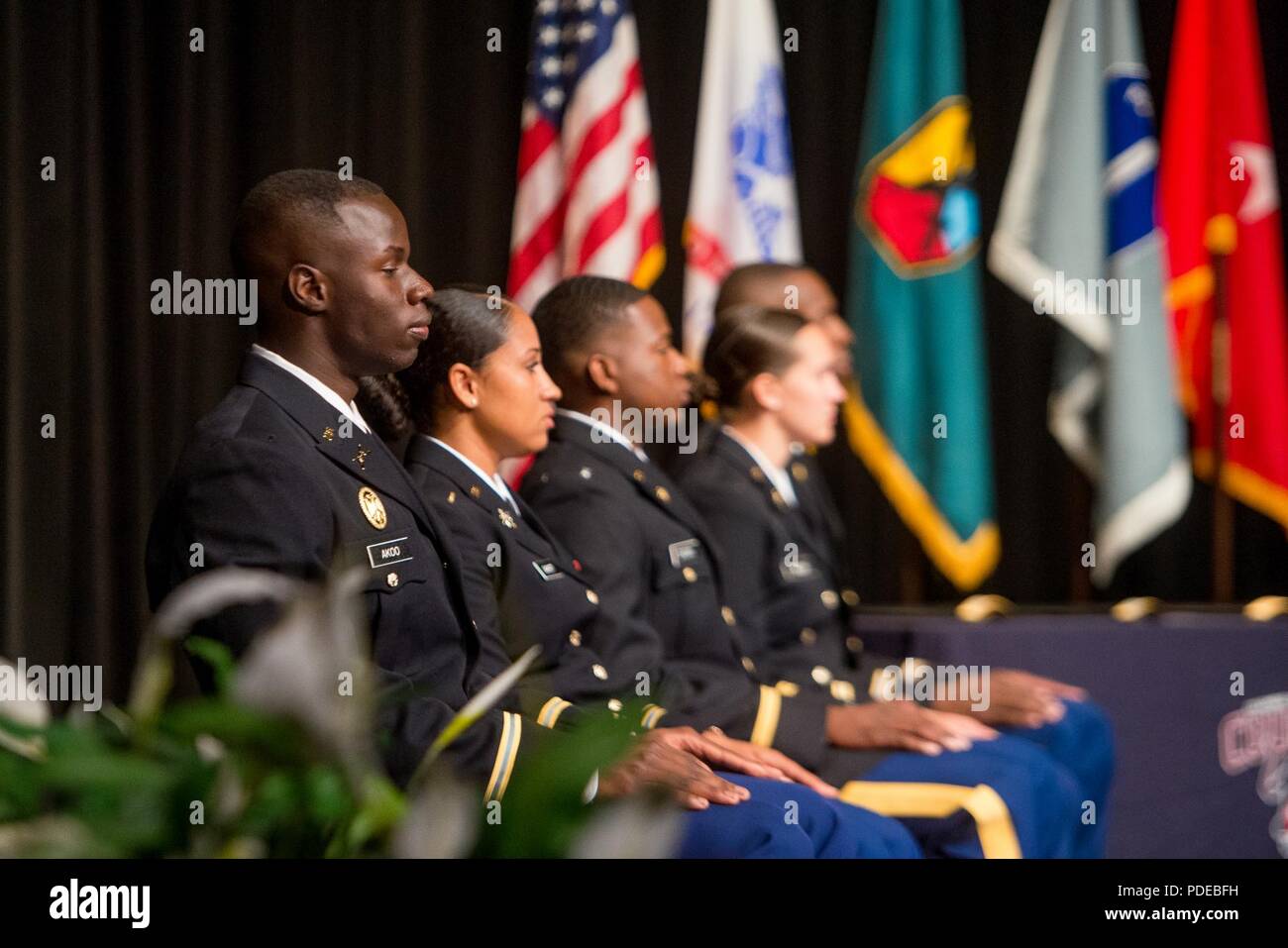 COLUMBUS, Ga. (May 21, 2018) – From left, Cadets William Akoo, Ashley ...