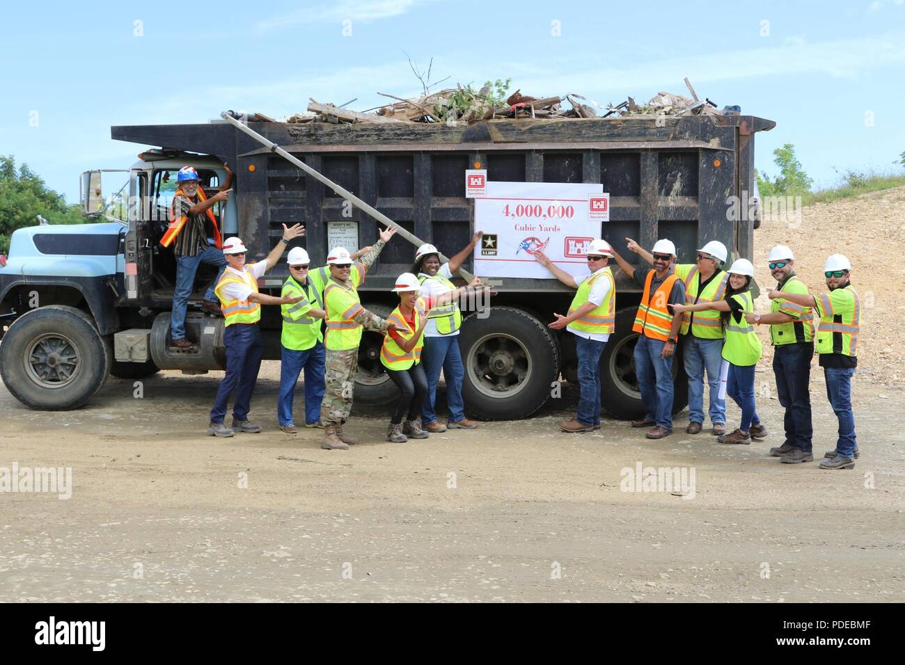 USACE deployed personnel celebrate 4,000 cubic feet of debris removal ...