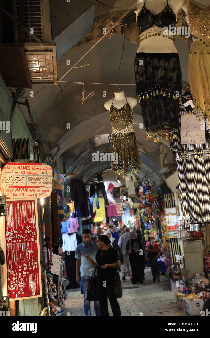 Jerusalem Old City, market in the Arab quarter Stock Photo - Alamy
