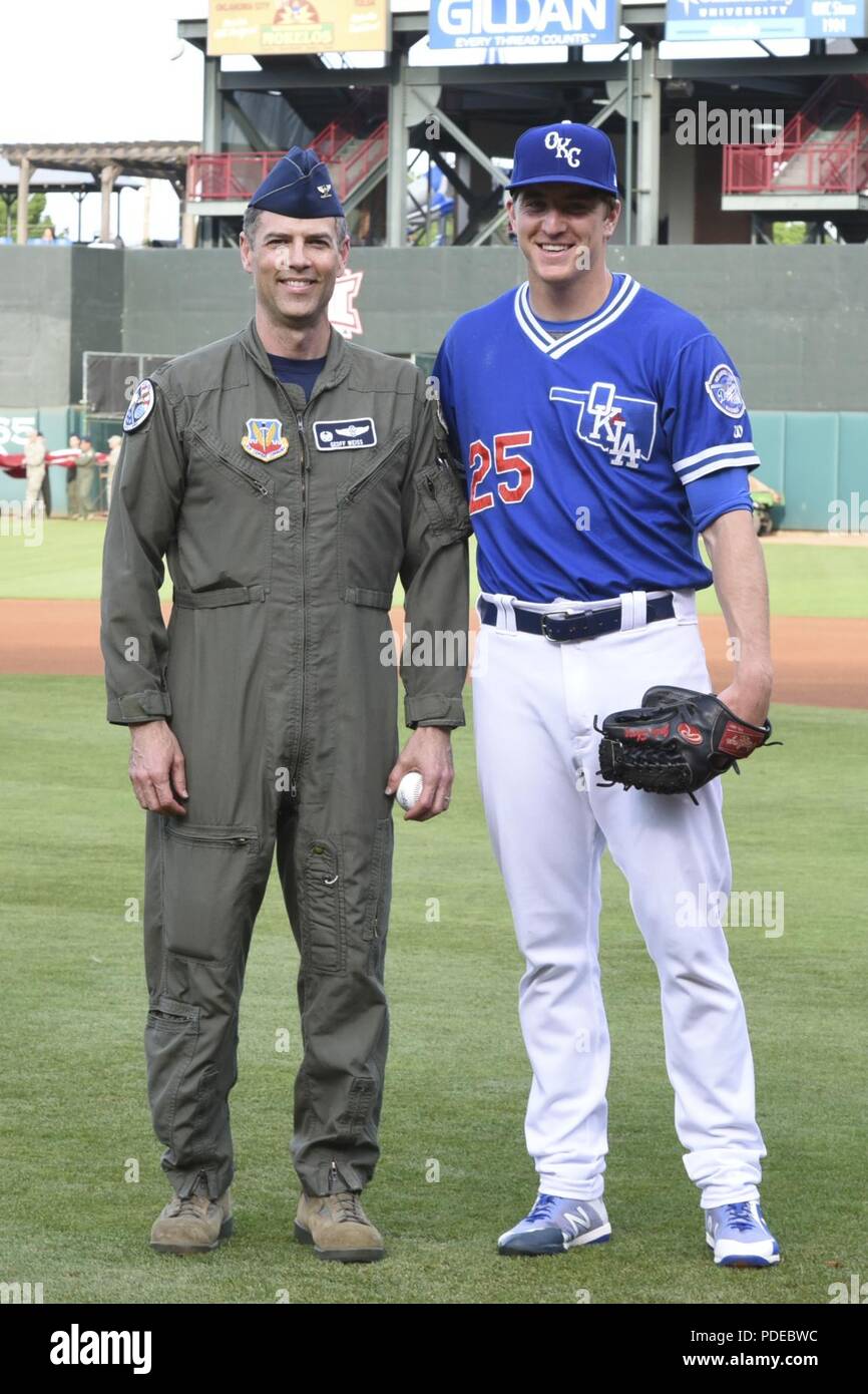 Col. Geoffrey Weiss, 552nd Air Control Wing commander, and Josh Sborz ...