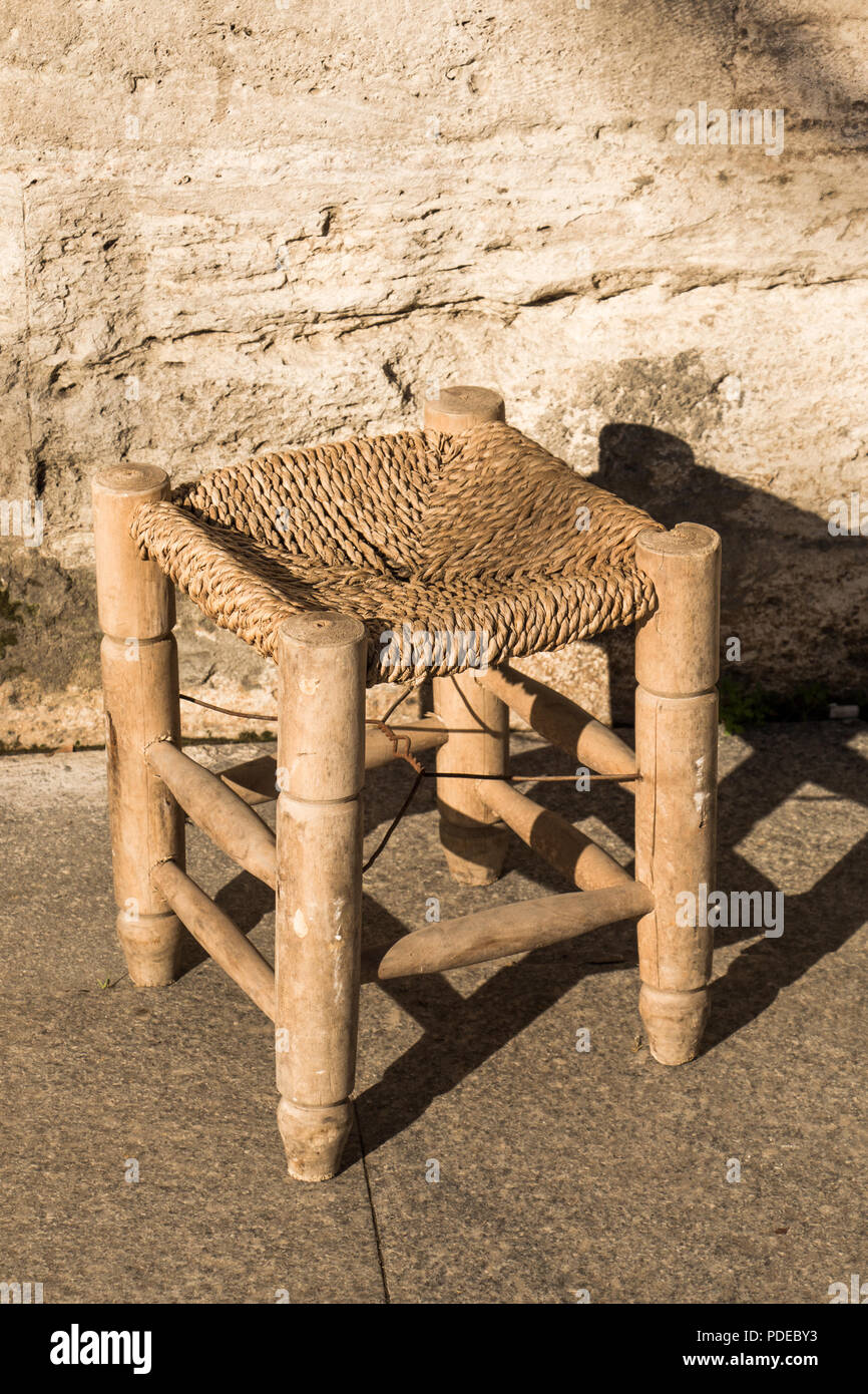 Decorative stool object as a furniture item in view Stock Photo - Alamy
