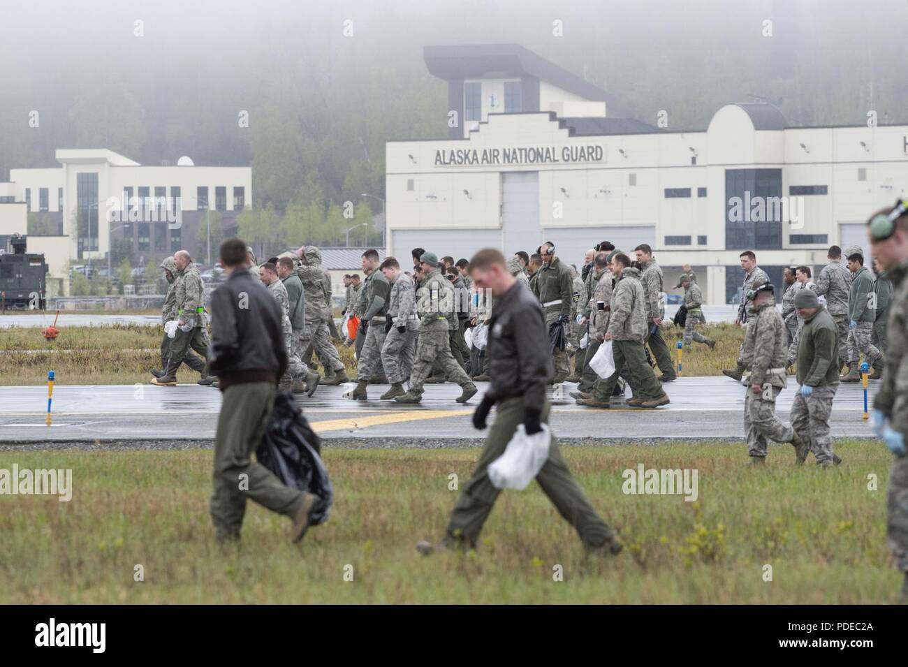 Active duty Airmen assigned to the 3rd Wing, Reserve Airmen from the ...