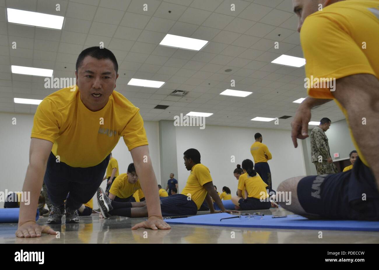 BELL GARDENS, Calif. (May 20, 2018) A Reserve Sailor performs pushups ...