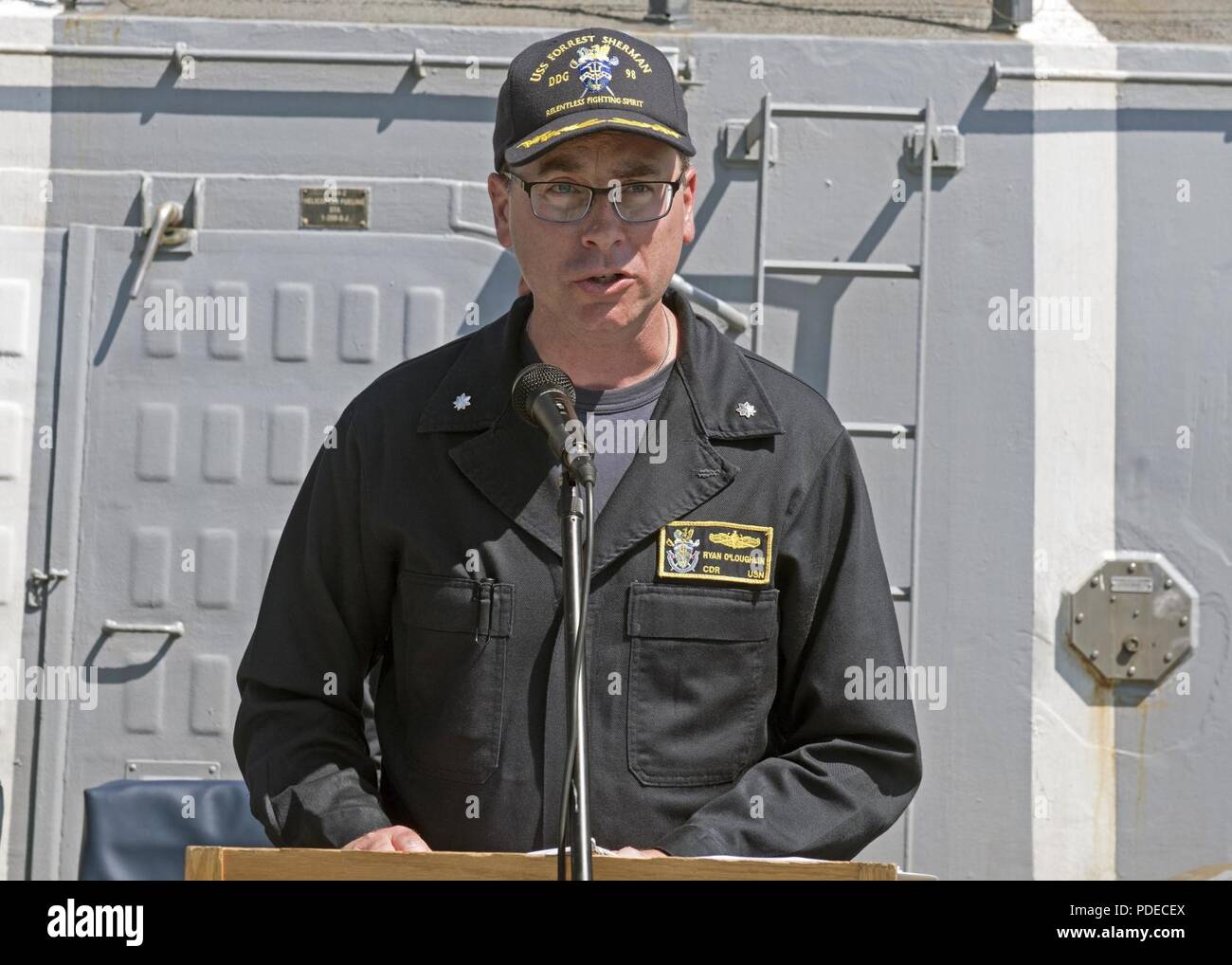 MEDITERRANEAN SEA (May 17, 2018) Cmdr. Ryan O’Loughlin, commanding ...