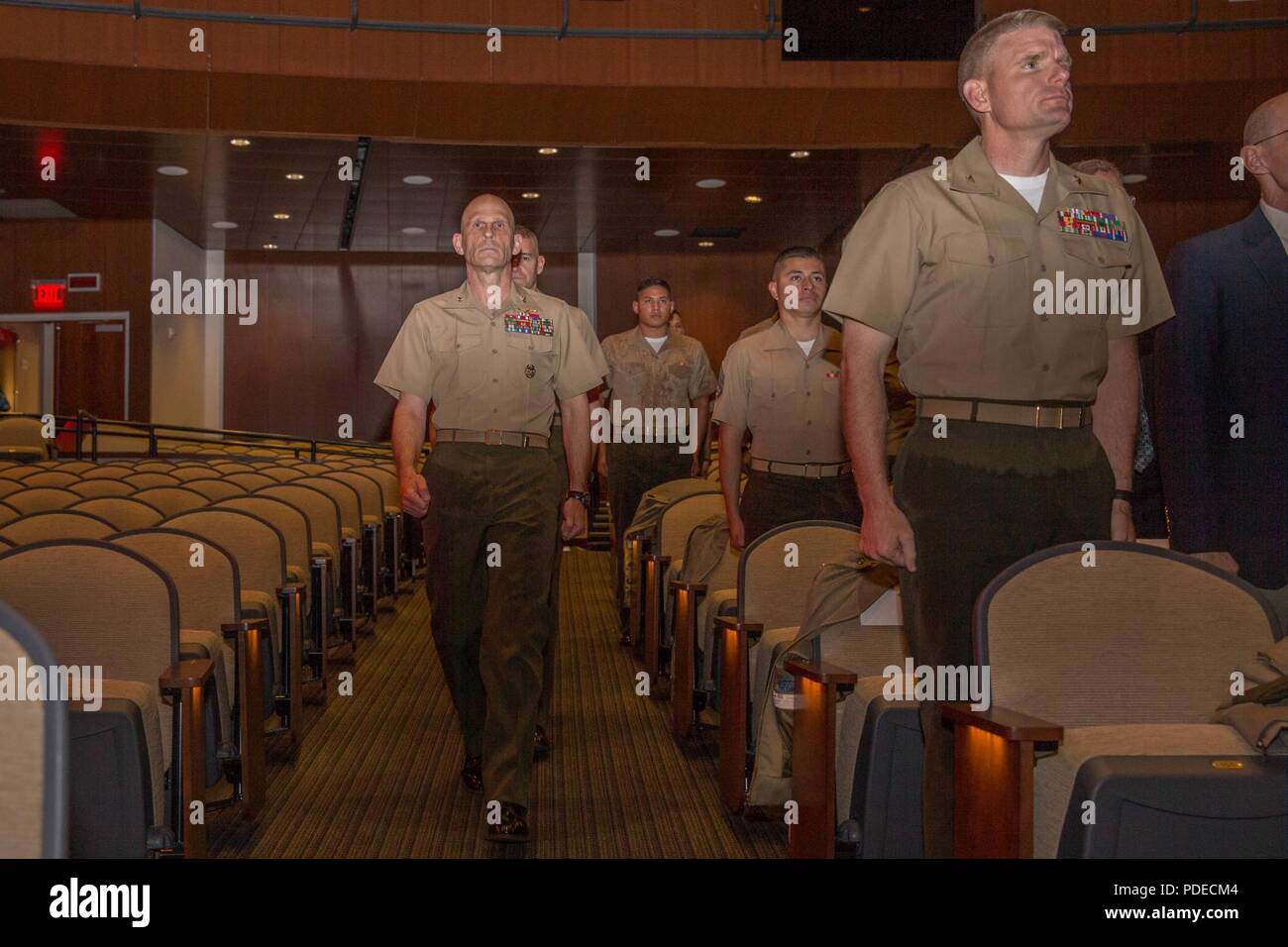 U.S. Marines with the official party of the Training Command change of ...