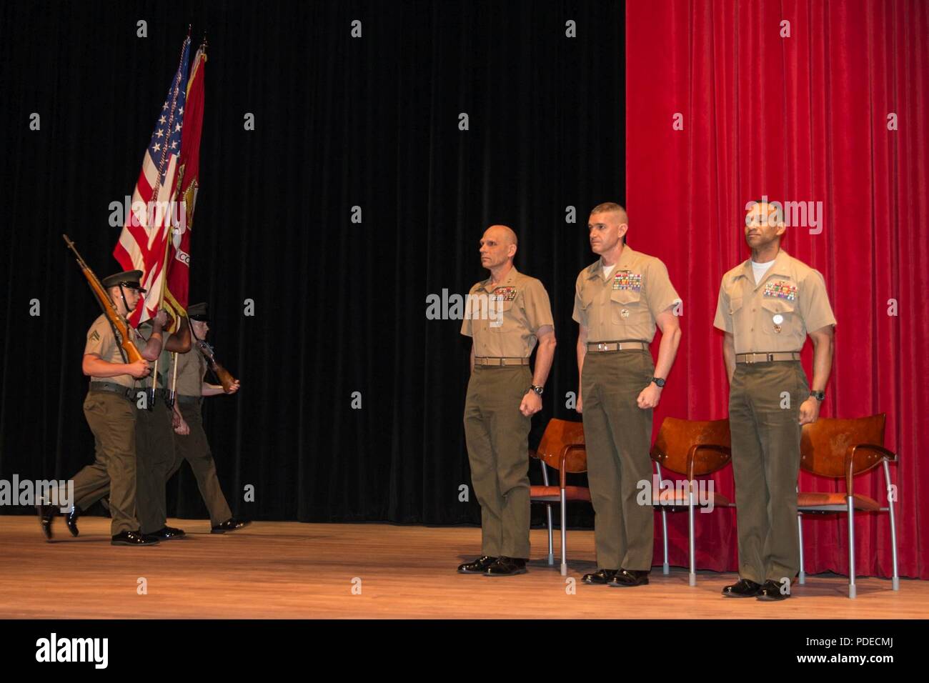 U.S. Marine Corps Brig. Gen. Jason Q. Bohm, outgoing commanding general ...