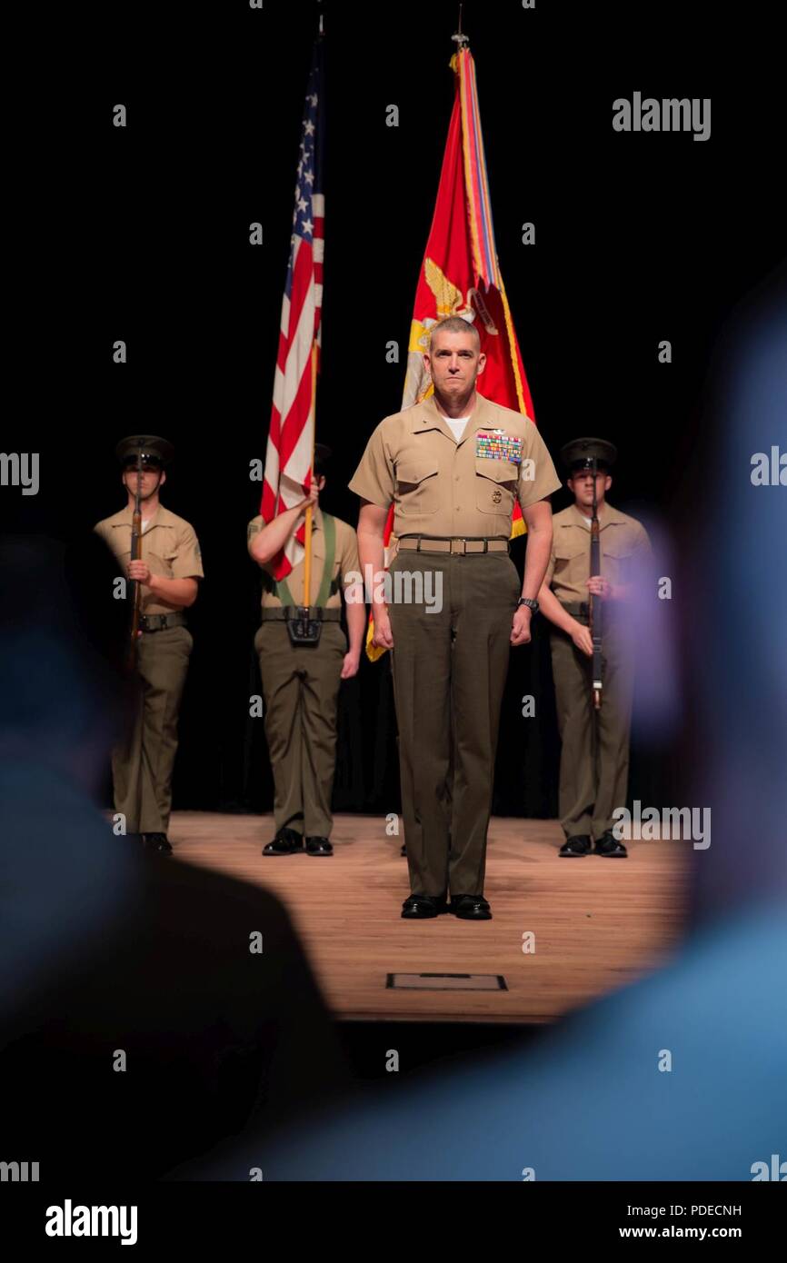 U.S. Marines render honors at the Training Command change of command at ...