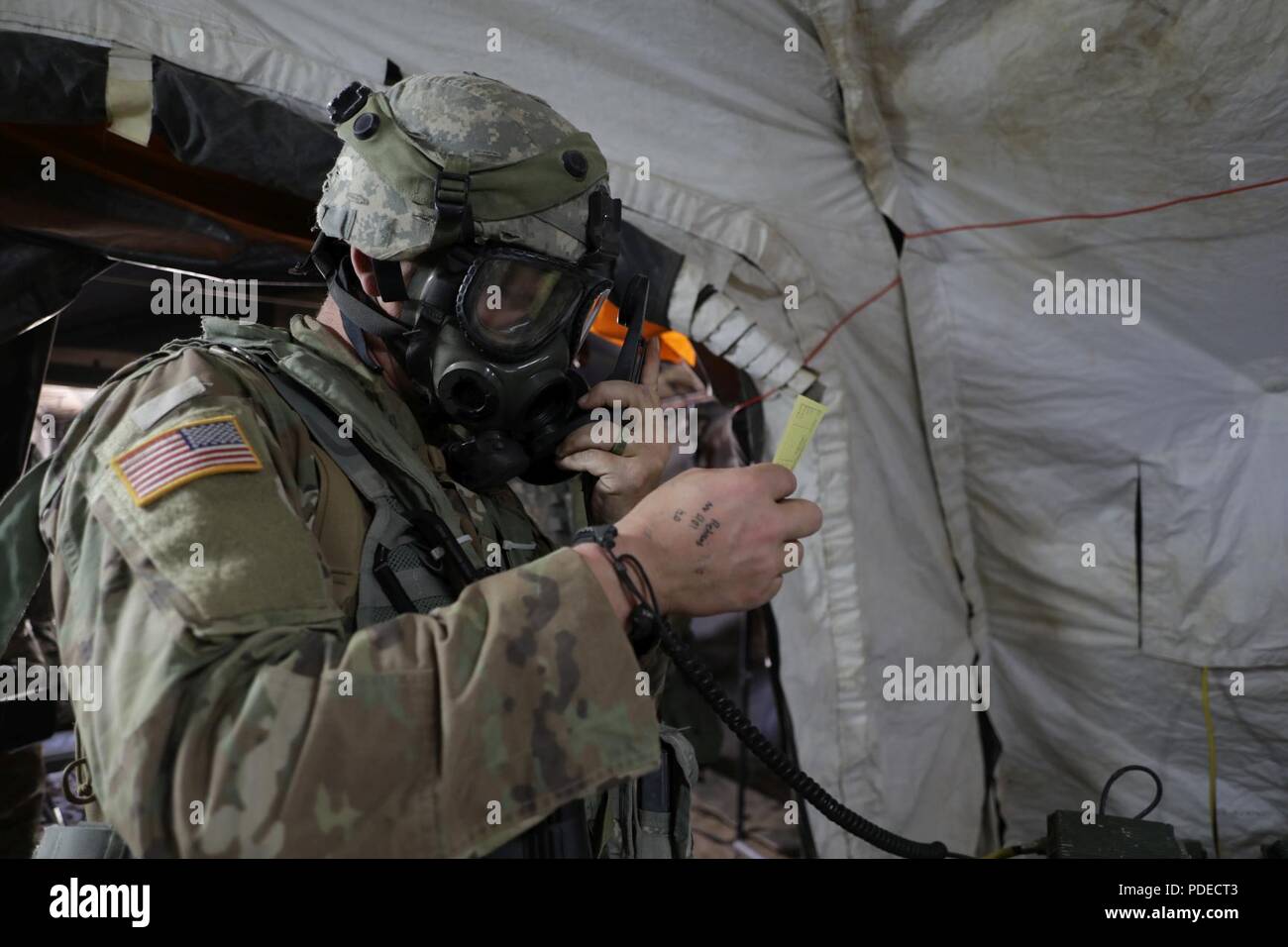 A U.S. Army Soldier assigned to 278th Armored Cavalry Regiment ...