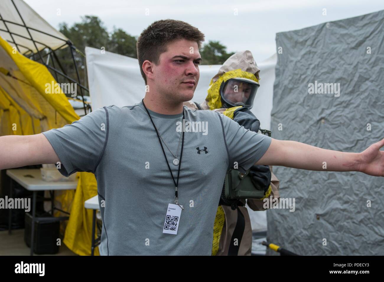 Nuclear decontamination shower hi-res stock photography and images - Alamy
