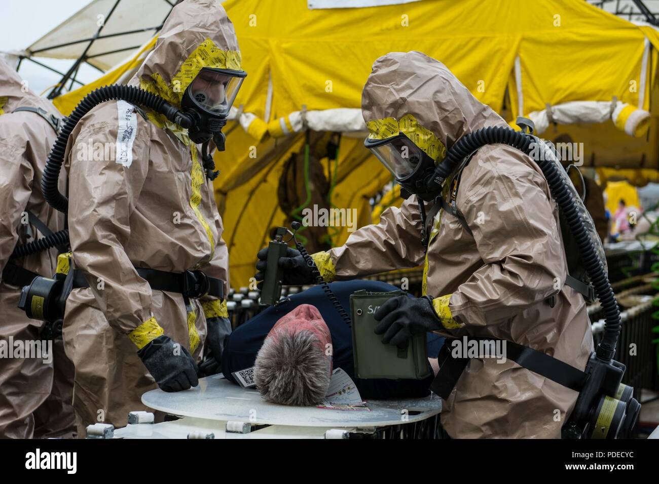 Nuclear decontamination shower hi-res stock photography and images - Alamy